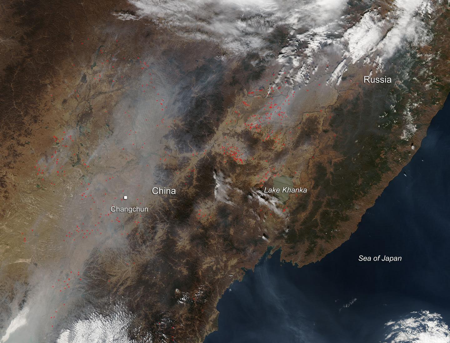 Fires in Eastern China -- Oct. 21, 2014 | EurekAlert!