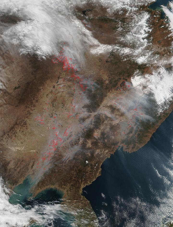 Eastern China Lights Up With Fires | EurekAlert!
