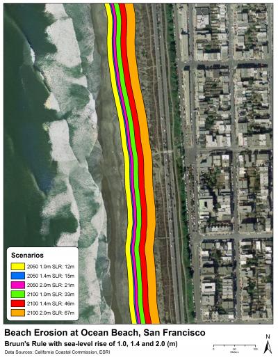 Erosion at Ocean Beach Following Sea Level Ri | EurekAlert!