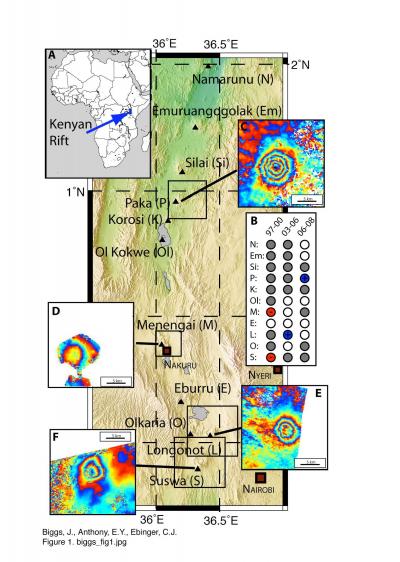 Active Volcanoes in East Afric [IMAGE] | EurekAlert! Science News Releases