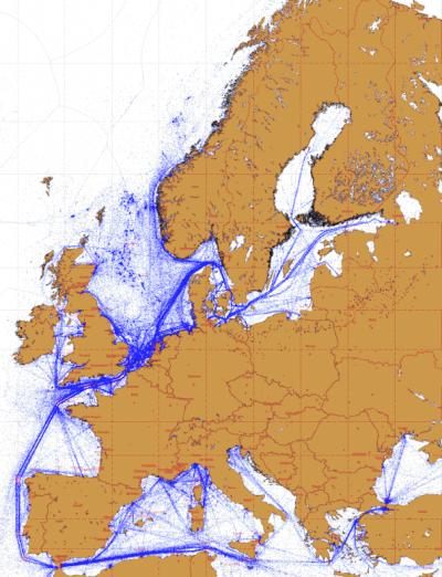 ESA map reveals European shipping routes like | EurekAlert!