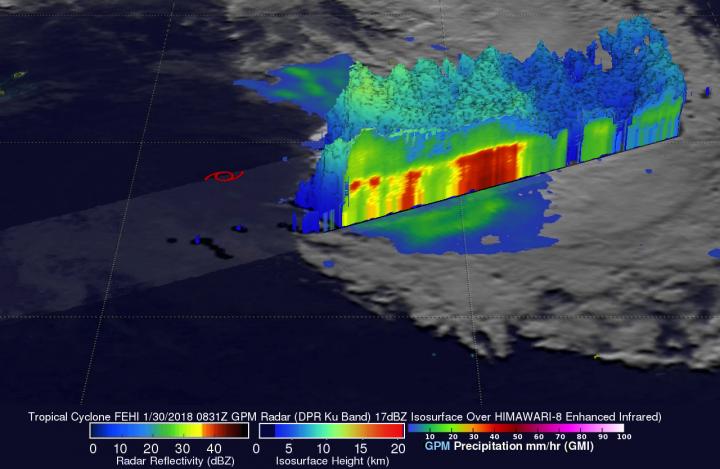 NASA finds Extra-Tropical Cyclone Fehi sheare | EurekAlert!