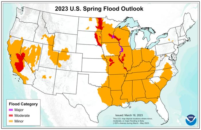 2023 U.S. Spring Flood Outlook [IMAGE] | EurekAlert! Science News Releases