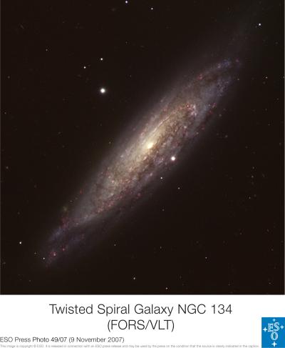 Twisted Spiral Galaxy NGC 134 [IMAGE] | EurekAlert! Science News Releases