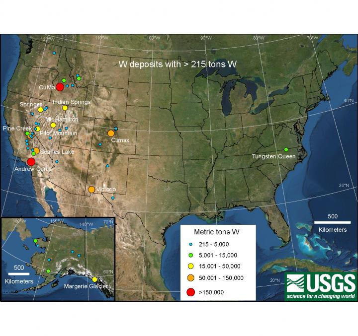 USGS updates mineral database with tungsten d | EurekAlert!