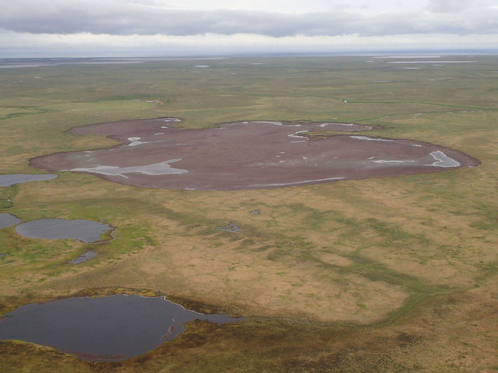 A drying Arctic lake [IMAGE] | EurekAlert! Science News Releases