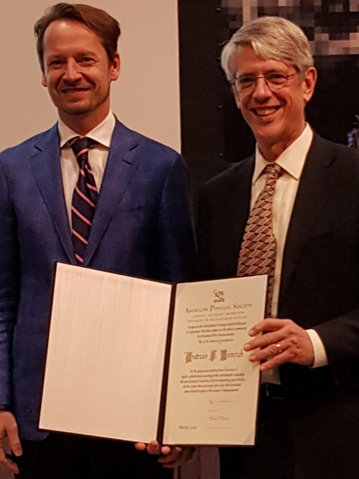 Andreas Heinrich wins APS' Joseph F. Keithley | EurekAlert!