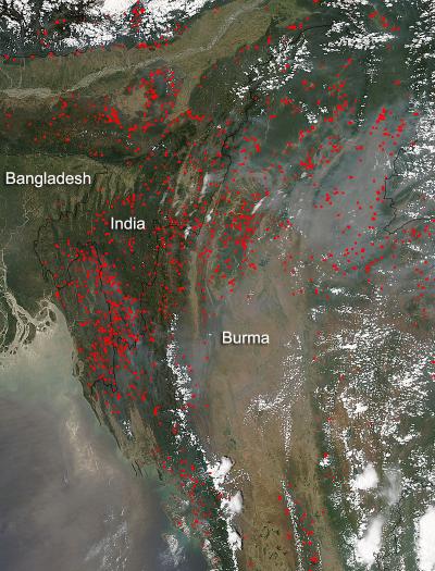 Fires in Burma and India | EurekAlert!