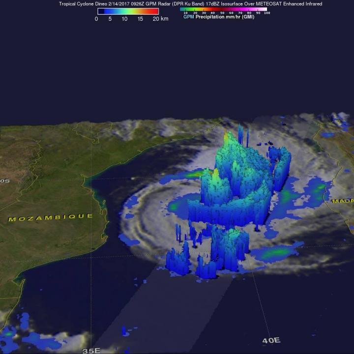 NASA sees Tropical Cyclone Dineo at Mozambiqu | EurekAlert!