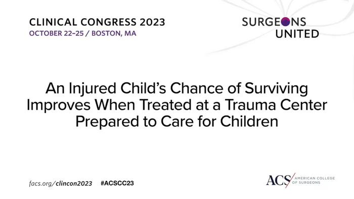 An injured child’s chance of surviving improv | EurekAlert!