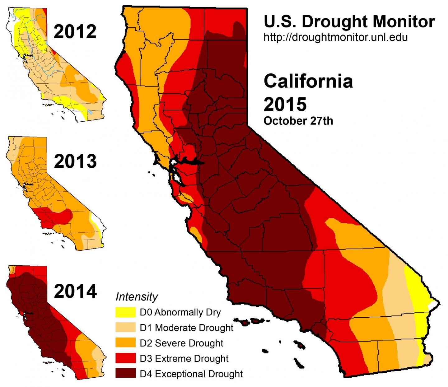 US Drought Monitor - Californi [IMAGE] | EurekAlert! Science News Releases