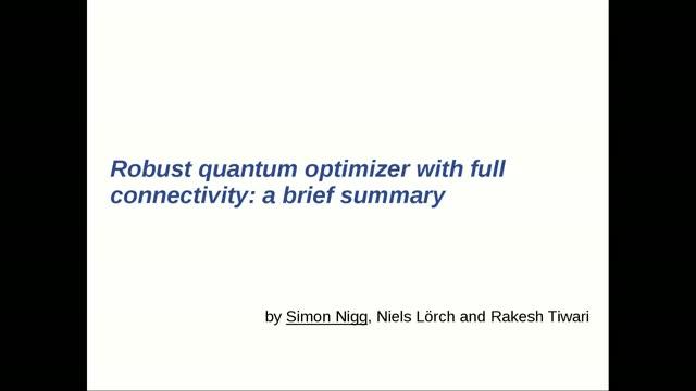 Robust quantum optimizer with full connectivi | EurekAlert!
