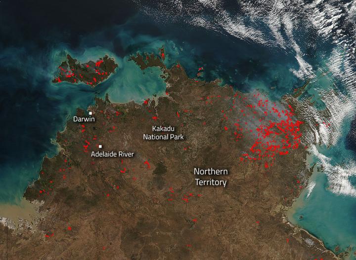 Northern Australia Fires Dot Landscape | EurekAlert!