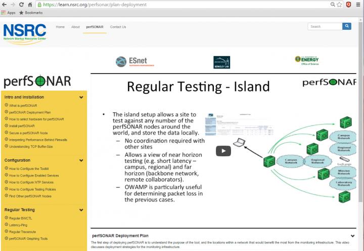 PerfSonar Screenshot [IMAGE] | EurekAlert! Science News Releases