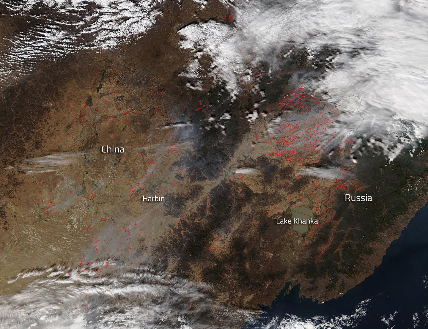Numerous Fires Cover China's L [IMAGE] | EurekAlert! Science News Releases