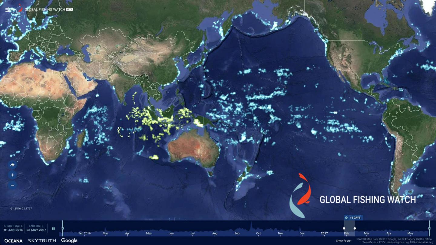 Global Fishing Watch Heat Map [IMAGE] | EurekAlert! Science News Releases