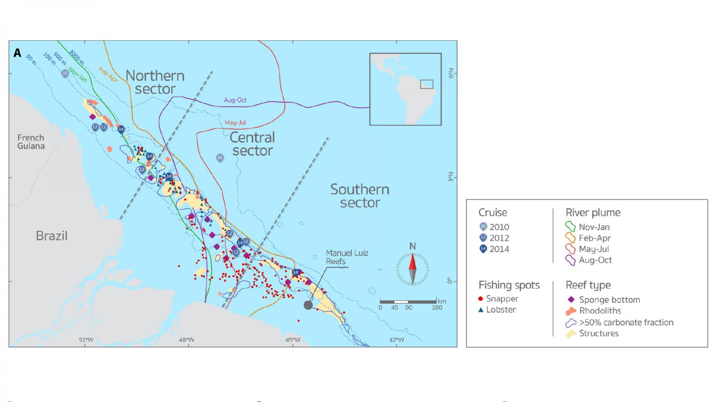 Map of the Amazon Reefs [IMAGE] | EurekAlert! Science News Releases