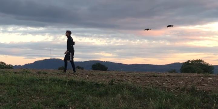 Drone Following Human [IMAGE] | EurekAlert! Science News Releases