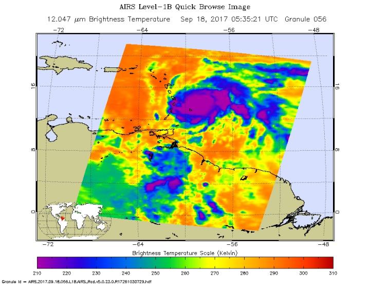 AIRS image of Maria [IMAGE] | EurekAlert! Science News Releases
