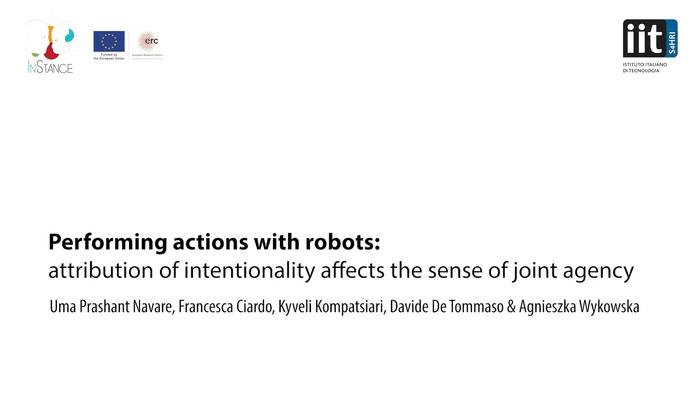 Acting for a common goal with humanoid robots | EurekAlert!