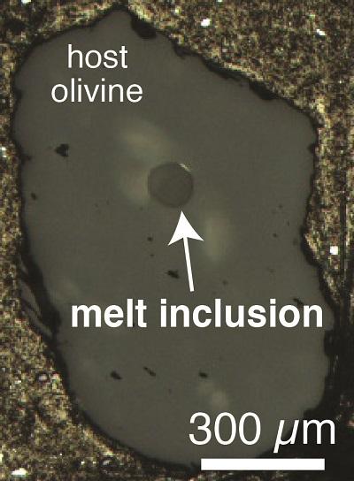 Melt Inclusion (1 of 2) [IMAGE] | EurekAlert! Science News Releases