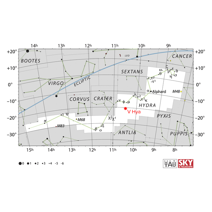 Location of V Hydrae in the ni [IMAGE] | EurekAlert! Science News Releases