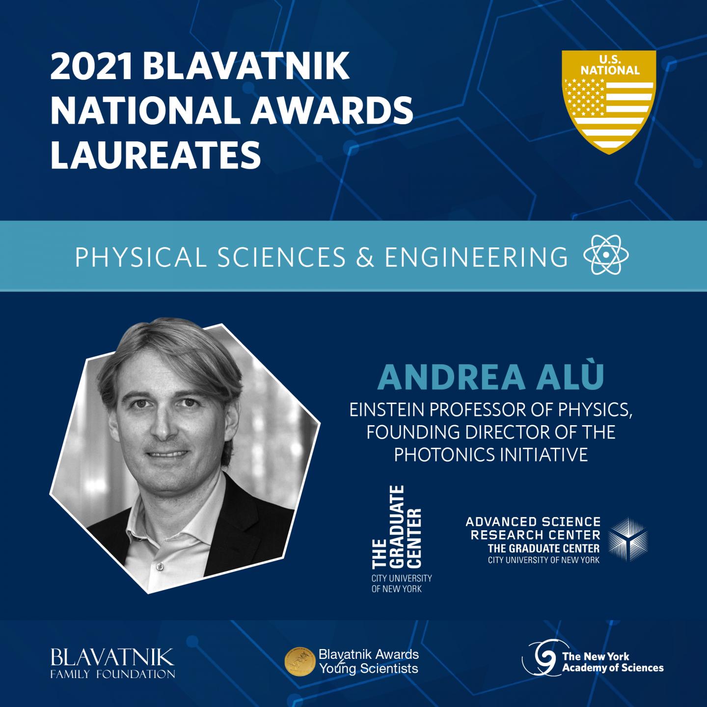 CUNY ASRC Professor Andrea Alù named a Blavat | EurekAlert!