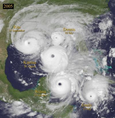 Hurricanes in 2005 [IMAGE] | EurekAlert! Science News Releases