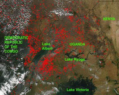 NASA Satellite Sees Fires in Uganda | EurekAlert!