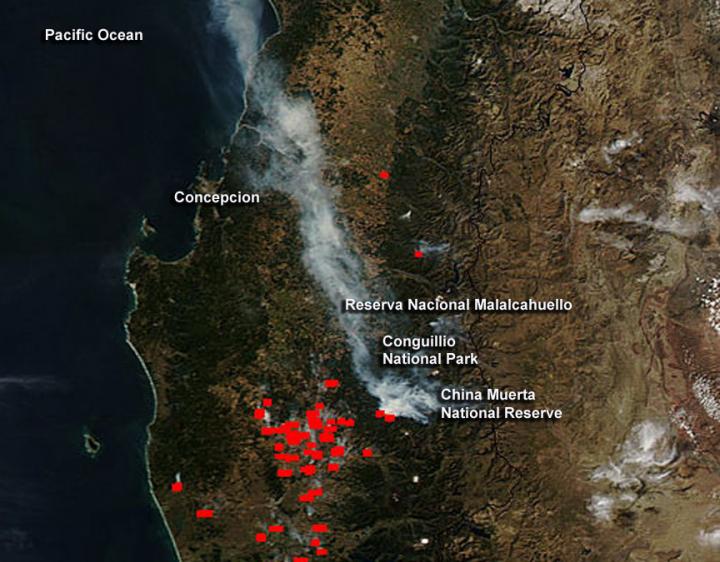 Fires Continue in Three of Chile's National P | EurekAlert!