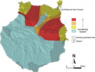 Volcanic Hazard Map in Gran Ca [IMAGE] | EurekAlert! Science News Releases