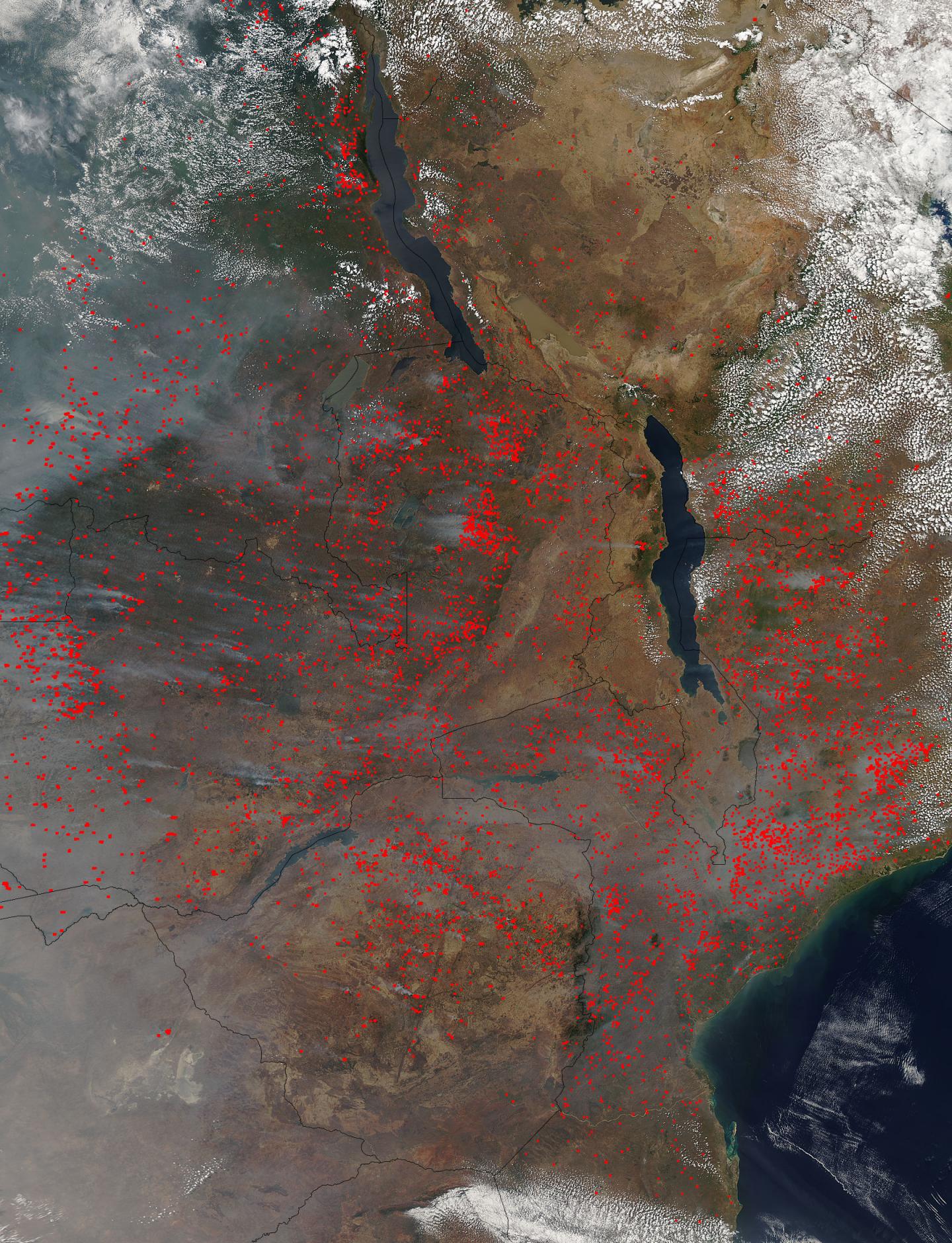 Biomass Burning in Central Afr [IMAGE] | EurekAlert! Science News Releases