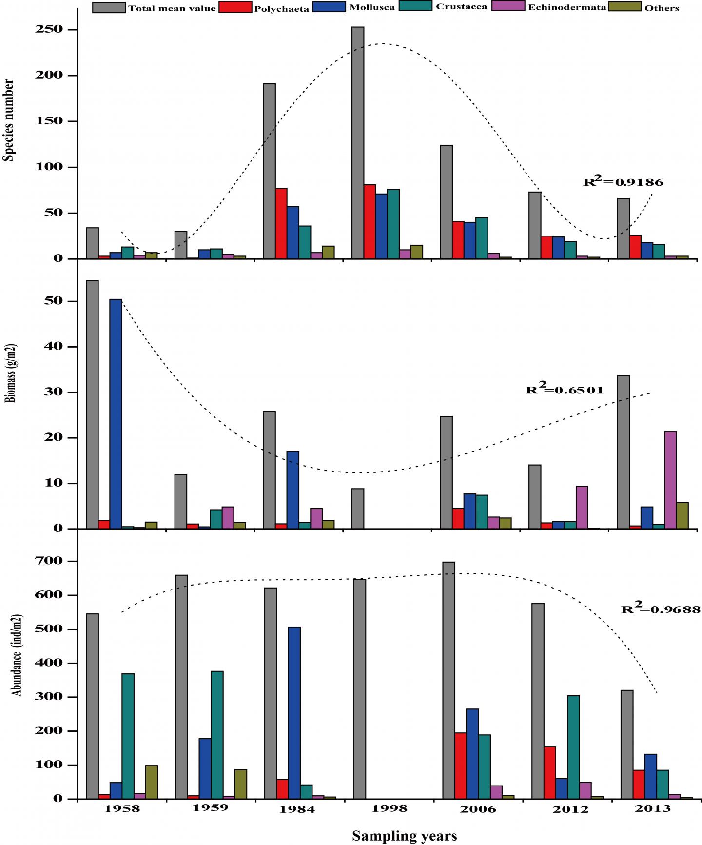 Succession of macrobenthos community over pas | EurekAlert!