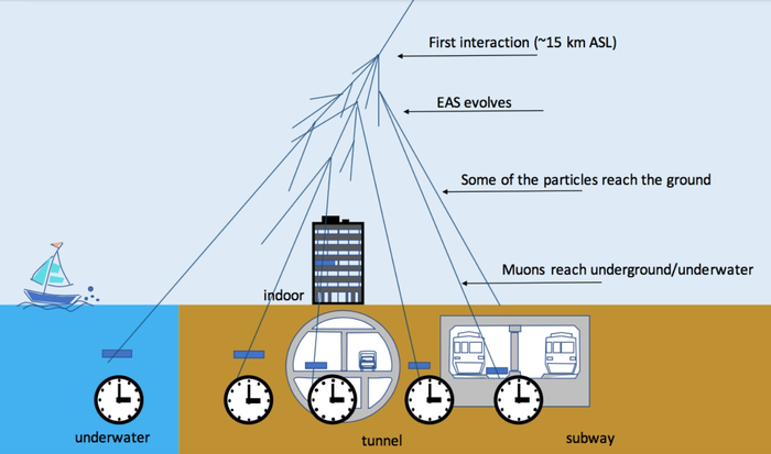 Muon shower [IMAGE] | EurekAlert! Science News Releases