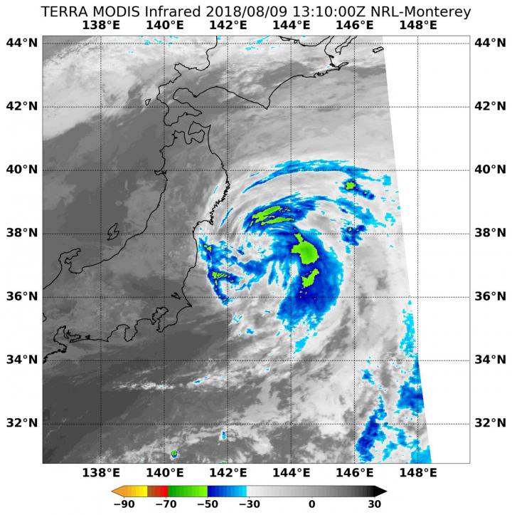 NASA's Terra Satellite finds Shanshan's stren | EurekAlert!