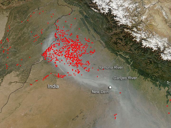Fires Ebb and Flow in India [IMAGE] | EurekAlert! Science News Releases