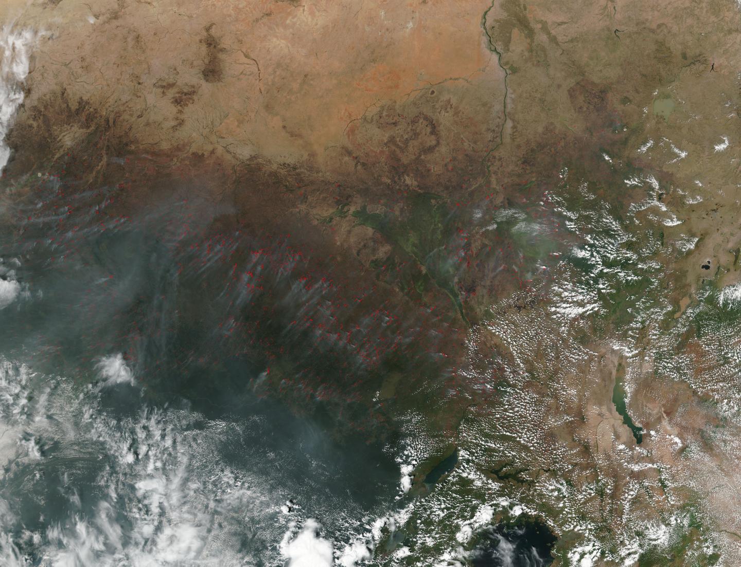 Hundreds of Fires Light Up Central Africa | EurekAlert!