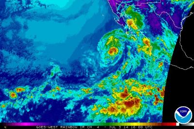 Tropical Storm Douglas weakening in the easte | EurekAlert!