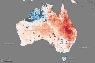 Heat Wave Stifles Australia: Temperature Map | EurekAlert!