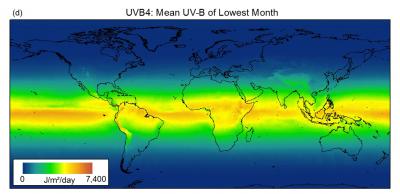 Average Intensity of Global UV [IMAGE] | EurekAlert! Science News Releases